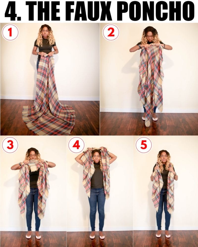 How to Tie a Blanket Scarf in December 2024: 5+ EASIEST Ways to Wear a ...
